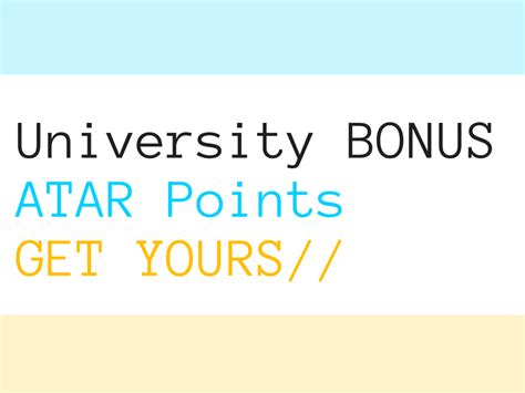 University Atar Bonus Points Get The Max You Can How Do They Work
