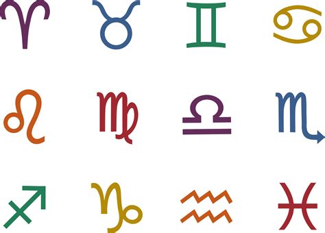 Astrological Signs Color Set 2 Free Clip Art