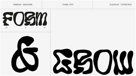 Form Display Typeface On Behance
