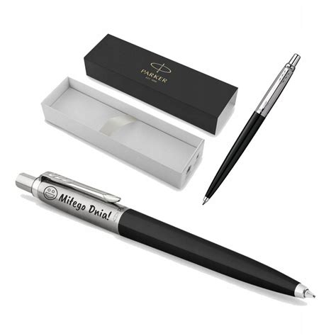 Długopis Parker z grawerem Jotter czarny pudełko ERLI pl