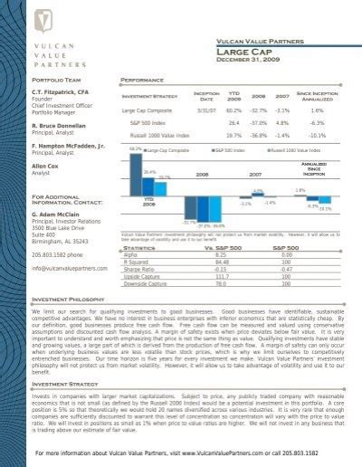 Large Cap Fact Sheetpdf Vulcan Value Partners