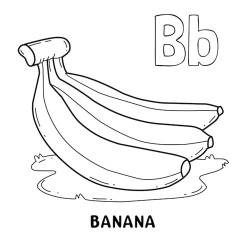The Letter B Is For Banana Coloring Page With Dots On