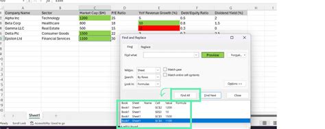 Search Excel For Colors Downloadable Template