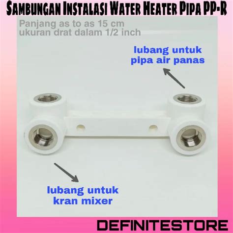 Jual Sambungan Instalasi Water Heater Pipa Pp R Ppr Double Knee Drat