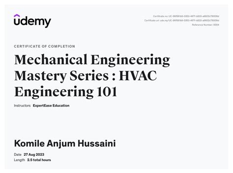 Komile Hussaini On Linkedin Udemy Course Completion Certificate