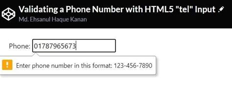 validate phone numbers with javascript and html [2023]