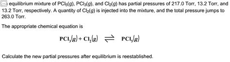 Solved An Equilibrium Mixture Of PCl5 G PCl3 G And Chegg Com