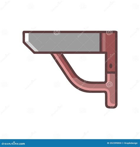 Efficient Gutter Bracket Design For Structure Stock Illustration