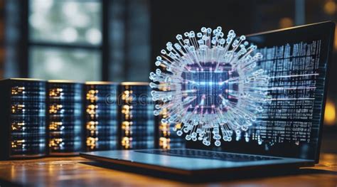 Digital Virus And Cyber Attack Threatening Laptop Computer And Server