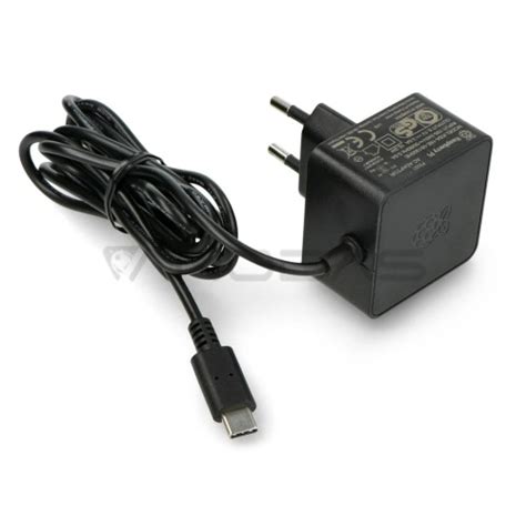 Raspberry Pi Official Power Supply Usb C 5 1v 3a Black
