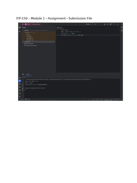 Python Intro Class Module 01 Assignment Submission File Pdf