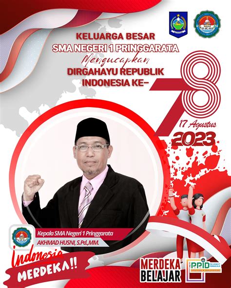 Keluarga Besar SMAN 1 Pringgarata Mengucapkan Dirgahayu Republik