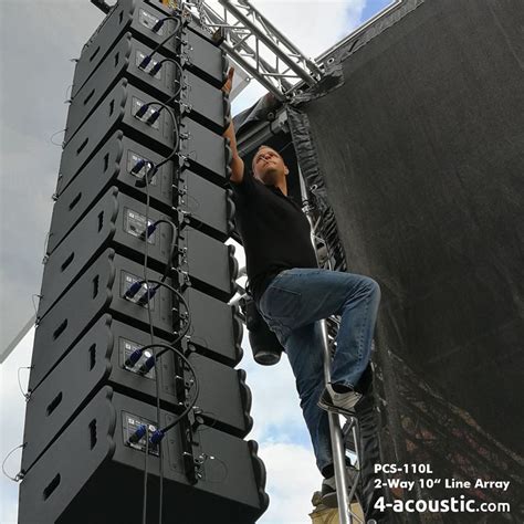 4 Acoustic Single 10inch Linearray System Setup PCS 110L