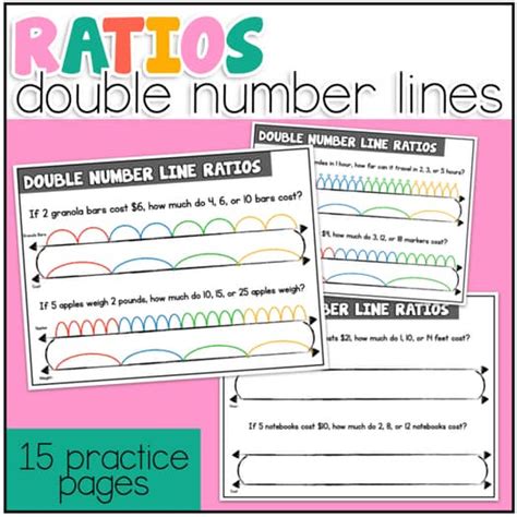 Ratios And Proportions Double Number Line Visual By Aubree Teaches