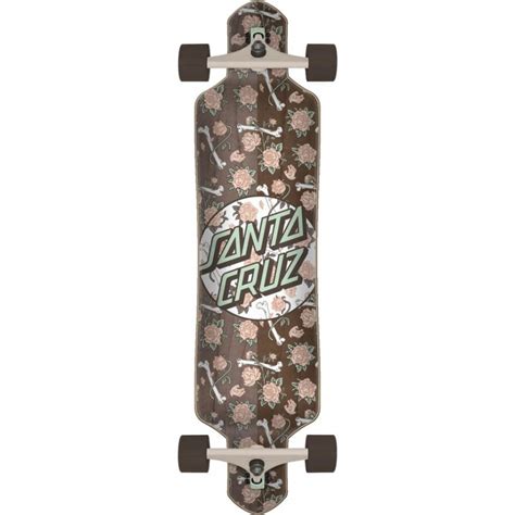 Buy Santa Cruz Floral Decay Dot Drop Through 41 Longboard Complete At