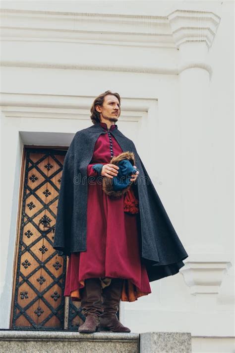 Portrait Of A Man In A Medieval Middle Class Costume Retro Style And