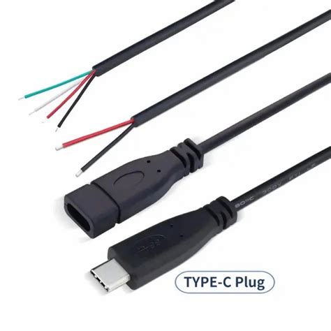 Black Female Micro Usb Cable End Open Type Cable Size 10cm To 10 Mtrs