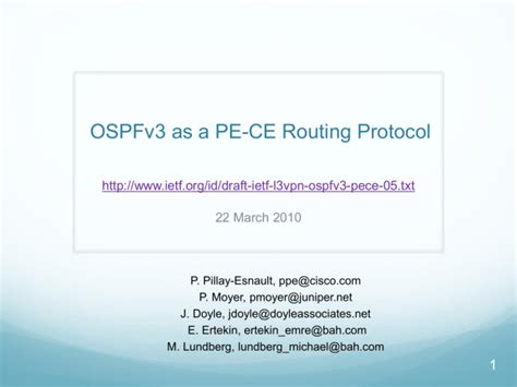 OSPFv3 As A PE CE Routing Protocol