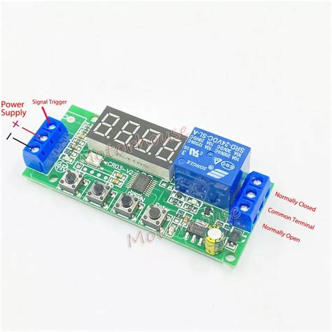 dc 5v 12v 24v led digital multifunction delay module turn on off timing