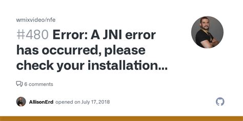 Error A Jni Error Has Occurred Please Check Your Installation And Try Again Exception In