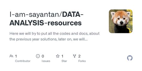 Github I Am Sayantan Data Analysis Resources Here We Will Try To Put All The Codes And Docs