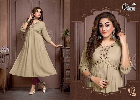 Alia Vol 4 By Kinti Fullstitch Nayra Cut Fancy Kurti Collection