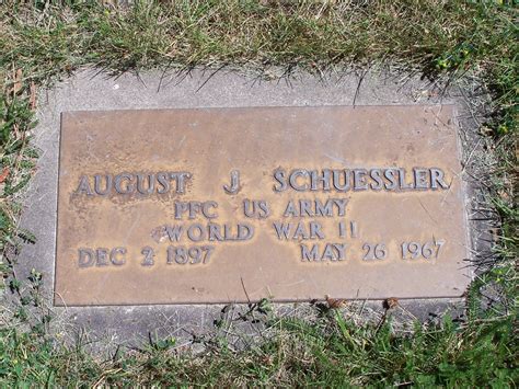 August John Schuessler 1897 1967 Find A Grave Memorial
