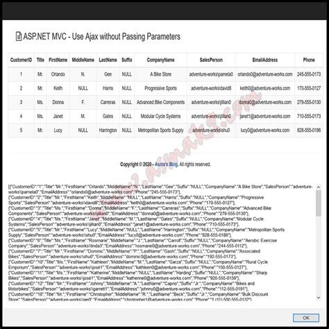 Aspnet Mvc How To Use Ajax Without Passing Parameters