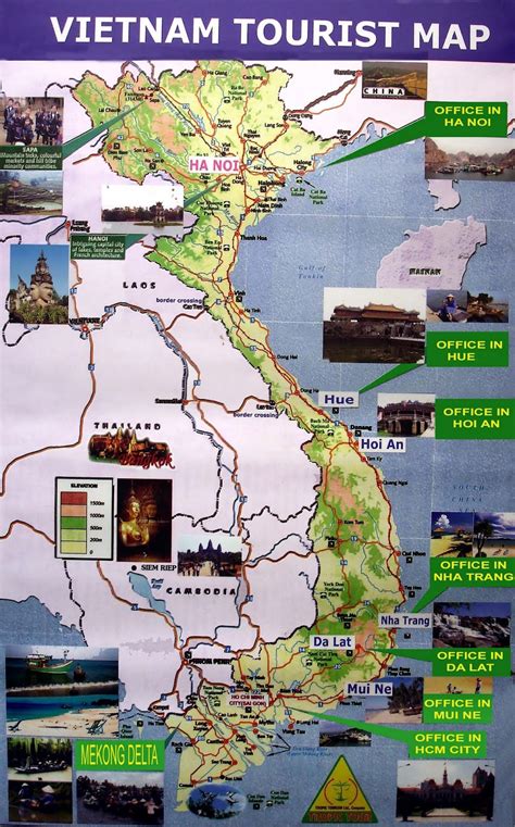 Vietnam Tourist Map On Behance Vietnam Map Travel Inf Vrogue Co