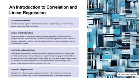 An Introduction To Correlation And Linear Regression Fybscit Snkpptx