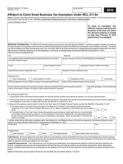 Form MI 5076 Fill Online Printable Fillable Blank PDF Filler Fill