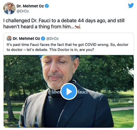 Dr Oz Challenged Dr Fauci To Debate Him And It Completely Backfired