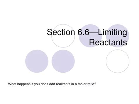 PPT Understanding Limiting Reactants In Chemistry Reactions PowerPoint Presentation ID 2813092