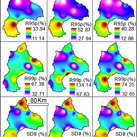 Spatial Variation Of Precipitation Etccdi Indices That Measure Annual