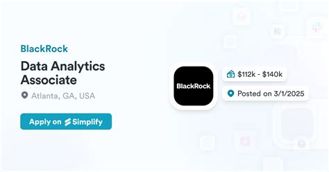 Data Analytics Associate Blackrock Simplify Jobs