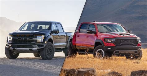 2021 Ram 1500 Trx Vs 2021 Ford Raptor Spec Comparison Motor Illustrated