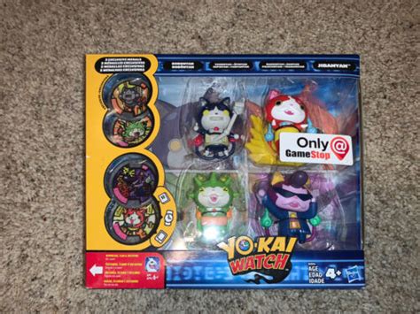 Yokai Watch Exclusive 4 Figure Pack Robonyan Thornyan Baddinyan Jibanyan Medals 4619525729