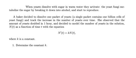 Answered When Yeasts Dissolve With Sugar In Warm Bartleby