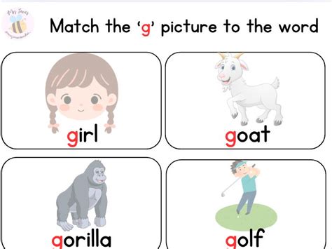 Initial Sound Matching Activities G O C K Teaching Resources