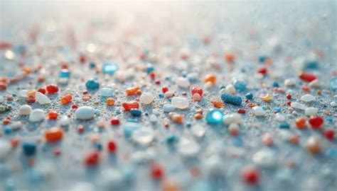 Close Up Speckled Texture Of Microplastics Colorful Plastic Granules