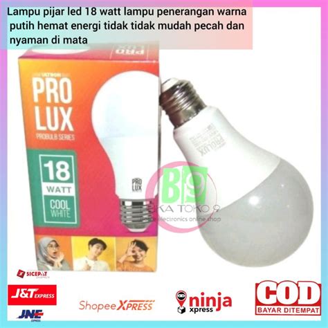 Jual Lampu Pijar Led 18 Watt Lampu Penerangan Warna Putih Hemat Energi Tidak Tidak Mudah Pecah