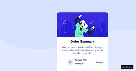 Order Summary Component Codesandbox