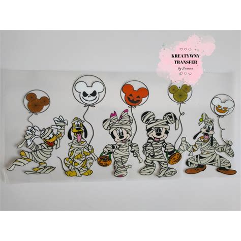 Micky Maus Halloween Uv Dtf Cup Wrap For 16oz Libbey Glass Etsy