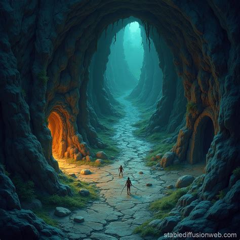 Spider Cave Dnd Game Map Top View Stable Diffusion Online