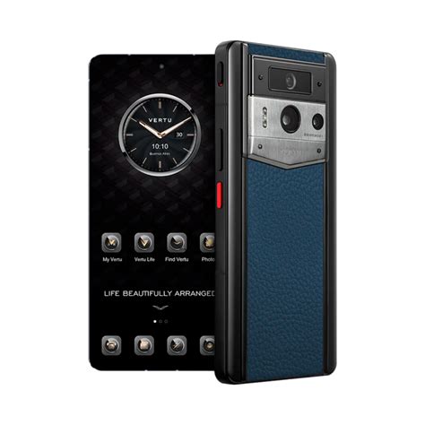 Vertu Metavertu 2 Phone Web3 Ai Blue Calfskin Silver Case Luxury