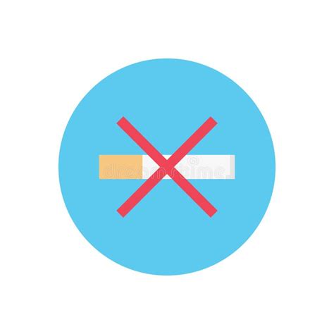 Cigarette Vector Flat Colour Icon Stock Vector Illustration Of Banned