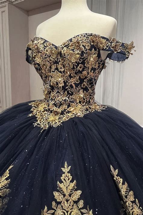 Applique Glitter Off Shoulder Ball Gown By Ladivine 15705 Off
