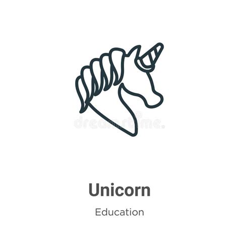 Unicorn Icon In Filled Thin Line Outline And Stroke Style Vector Illustration Of Two Colored