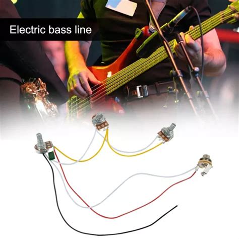 ENSEMBLE DE HARNAIS câblés guitare basse avec tonalité de volume K pots po EUR PicClick FR