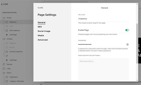 How To Setup Password And Share Site Url Getting Started With